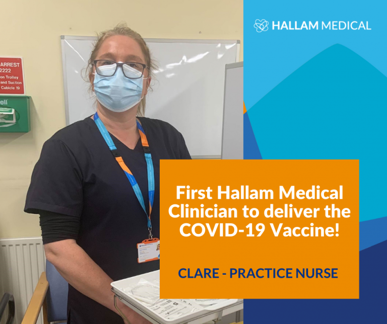 First Hallam Medical Clinician to deliver the COVID-19 Vaccine - Hallam ...